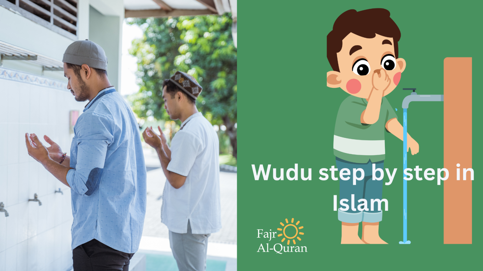 wudu step by step in Islam - Fajr Al-Quran